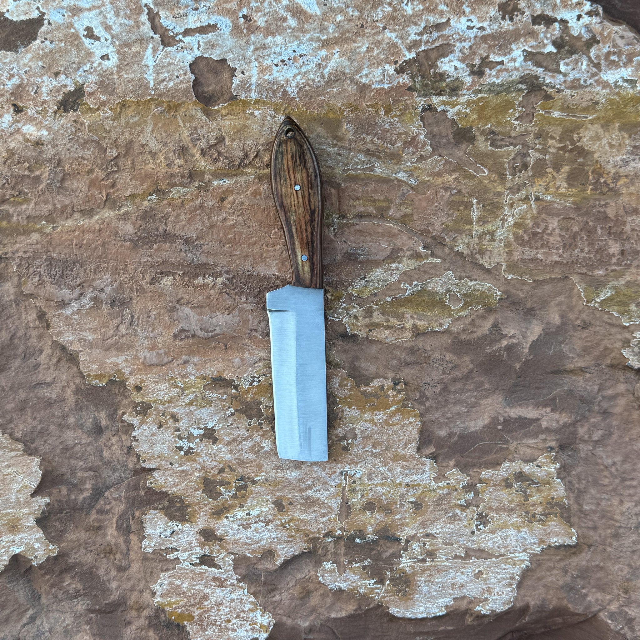 Wilderness Cowboy Chopper – Full Tang with Polished Wood Handle and Le ...